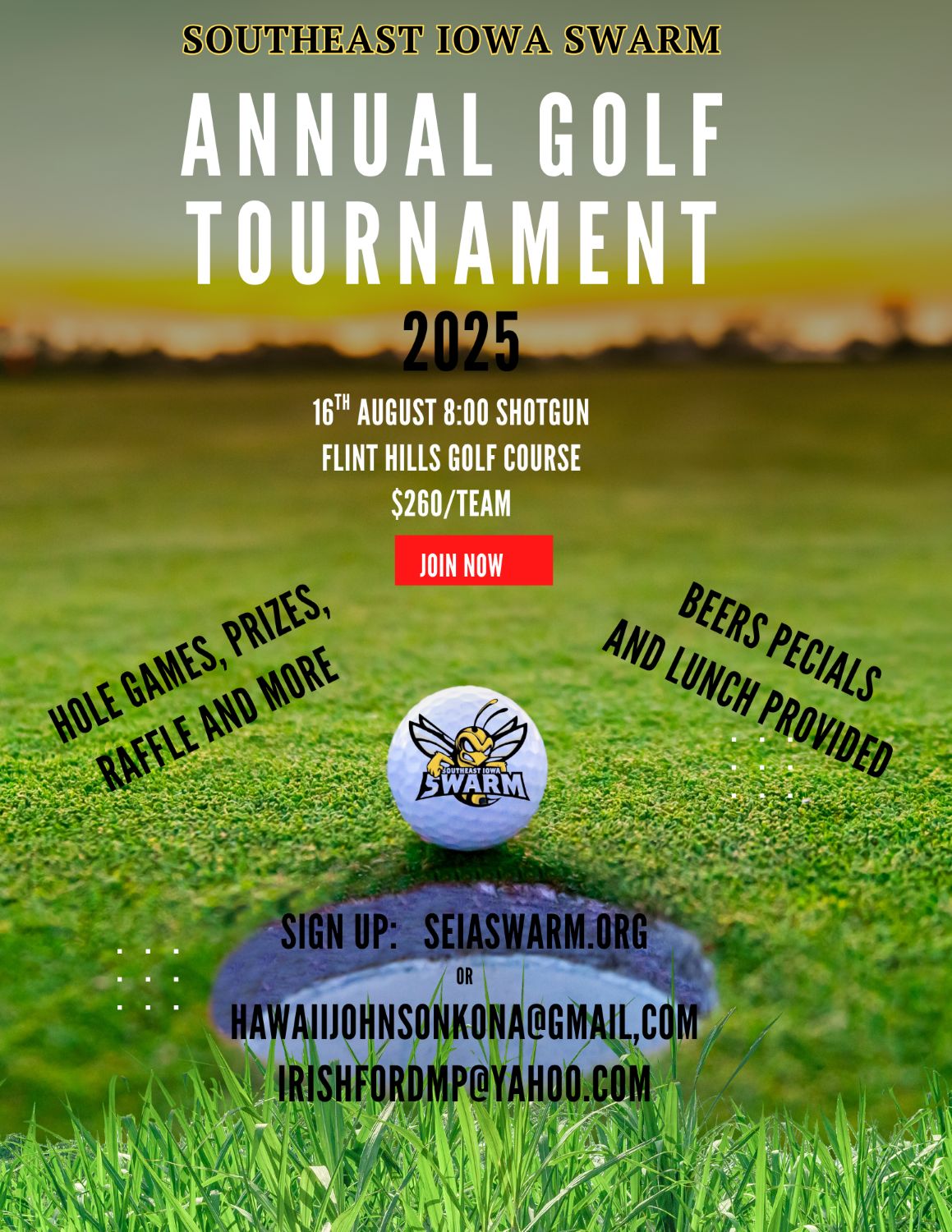 Annual Golf Tournament – Southeast Iowa Swarm